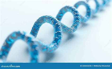 3d Model Of A Dna Double Helix Showing Its Detailed Structure Stock