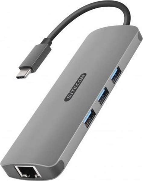 Sitecom Usb C Hub Met Usb C Poort K Hdmi Ethernet Sd Micro Sd Mm Stereo Pd Bol Com