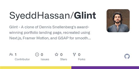 Github Syeddhassanglint Glint A Clone Of Dennis Snellenbergs Award Winning Portfolio
