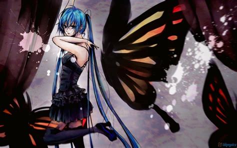 Аниме девочка с синими хвостами фото и картинки 28 штук