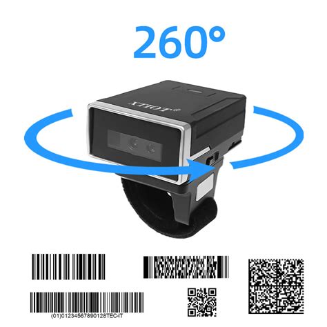 XTIOT Bluetooth HID SPP BLE Bluetooth Pos Wireless Finger QR Code Barcode Scanner For Inventory