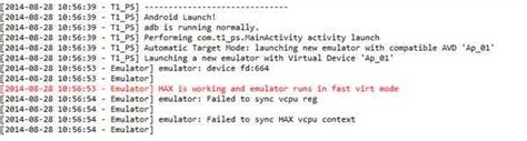 Android模拟器出现 Emulator Failed To Sync Vcpu Reg Code Bye