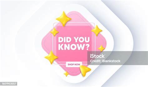 태그를 알고 계셨나요 특별 행사 물음표 뉴모픽 프로모션 배너 벡터 0명에 대한 스톡 벡터 아트 및 기타 이미지 0명 3차원