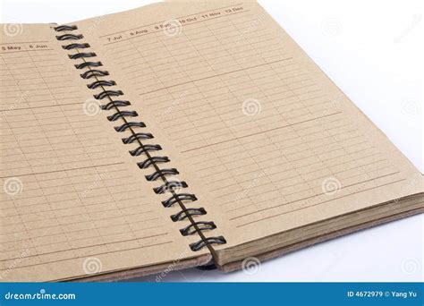 Blank Old Spiral Notebook Royalty Free Stock Images Image 4672979