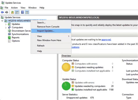 import updates manually into wsus with ie or powershell 4sysops