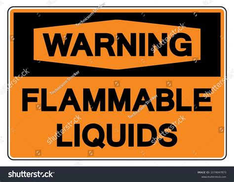 Warning Flammable Liquid Symbol Signvector Illustration Stock Vector Royalty Free 2274047873