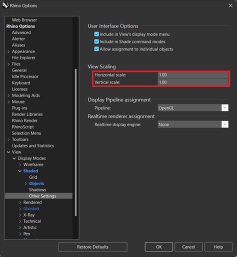 Is It Possible To Create A Custom Projection Mode Rhino For Windows