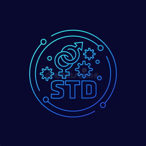 Std Sexual Transmitted Disease Icon Line Design Stock Vector