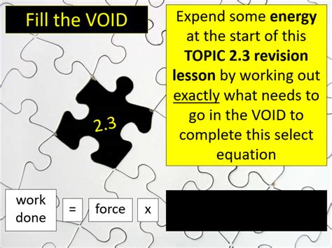 Wjec Gcse Physics Topic 2 3 Revision Work And Energy Teaching Resources