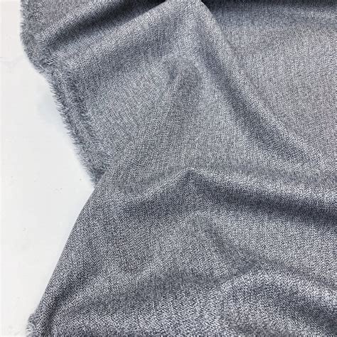 Designer Deadstock Pure Wool Suiting In Grey Marl Catkin And Scraps