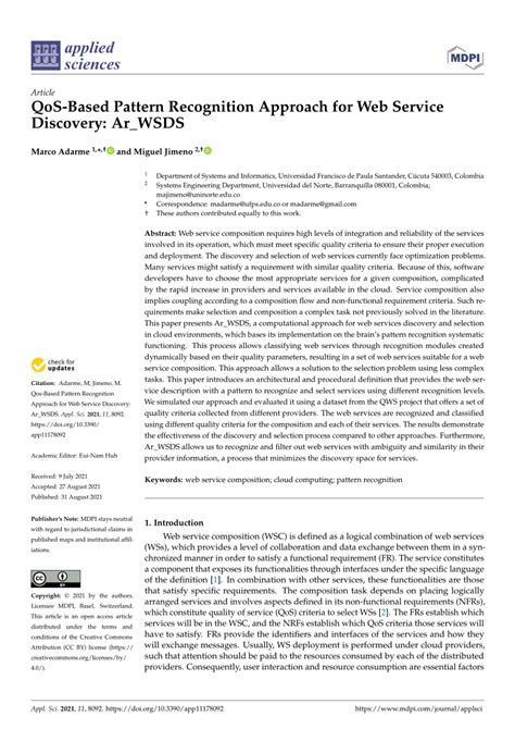 pdf qos based pattern recognition approach for web service discovery