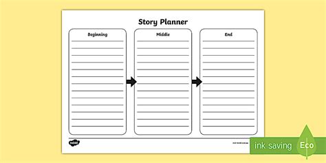 Story Structure Template Worksheet English Teacher Made