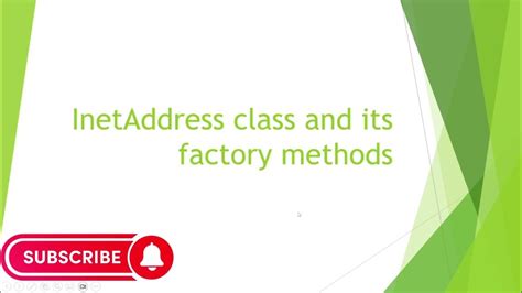 Session 6 Inetaddress Class And Its Factory Methods Youtube