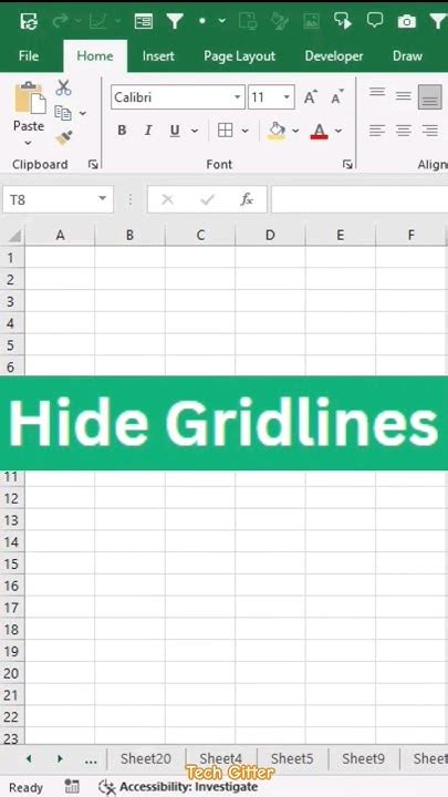 How To Hide Gridlines In Ms Excel Youtube