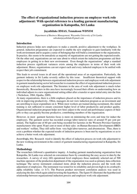 Pdf The Effect Of Organizational Induction Process On Employee Work