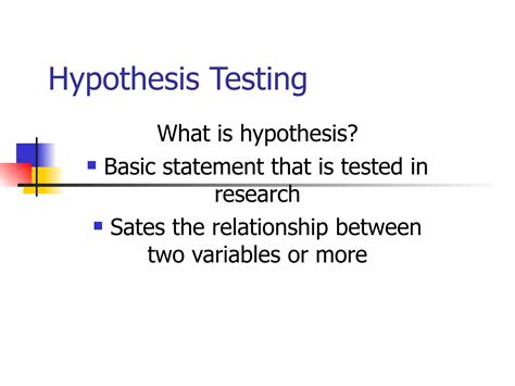 Hypothesis Testing Dr Hassan Ppt