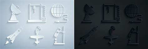 Uav 드론 소셜 네트워크 로켓 우주선 시험관 플라스크 3d 프린터 및 레이더 아이콘을 설정합니다 벡터 3차원 형태에 대한 스톡 벡터 아트 및 기타 이미지 Istock