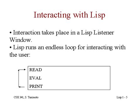Interacting With Lisp