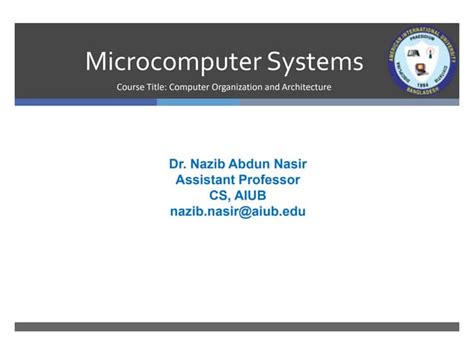 1 Microcomputer Systems Aiub Coa Course Slides Pdf