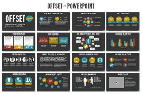 Offset Powerpoint Template By Blixa 6 Studios TheHungryJPEG