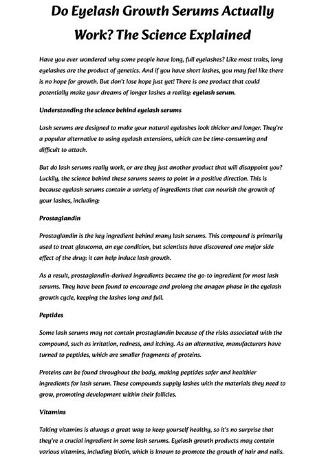 Ppt Do Eyelash Growth Serums Actually Work Powerpoint Presentation Free Download Id 12076281