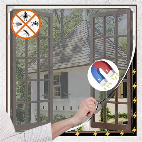 자기 창문 스크린 자기 밀봉 창문 자기 모기장 조절 가능한 Diy 곤충 그물 폐쇄 모기 스크린 커튼 Aliexpress