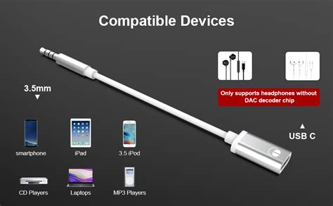 Amazon Com Toxaoii Mm Male To Type C Female Audio Cable Cord Analog Audio Jack Headphone