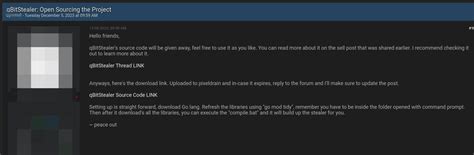 Decoding Qbit Stealer Source Release And Data Theft