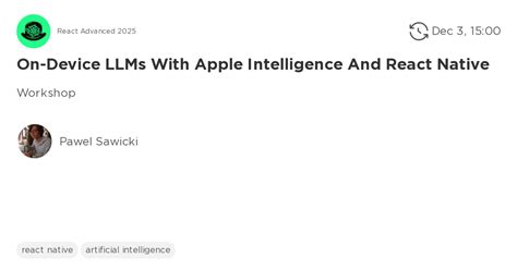on device llms with apple intelligence and react native