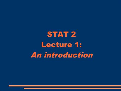 Summarizing Data Introduction To Statistics Lecture Slides Stat 2 Docsity