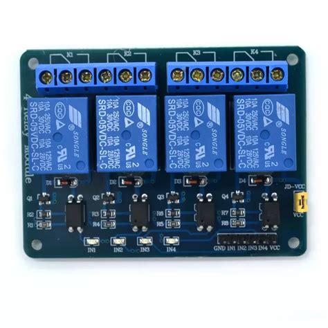 4 Channel Relay Module DC 12V 24V 5V Relay Module Low Level Triggered Dual Optocoupler Isolation