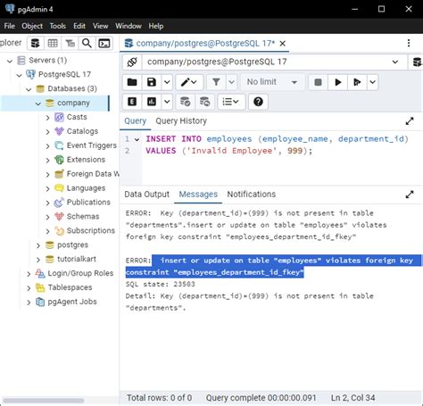 Postgresql Foreign Key Constraints