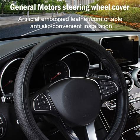 블랙 자동차 스티어링 휠 커버 동적 섬유 가죽 이중 원형 탄성 내부 링 없음 탄성 벨트 핸들 커버 Aliexpress