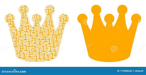 Royal Mosaic Of Binary Digits Stock Vector Illustration Of Heraldry