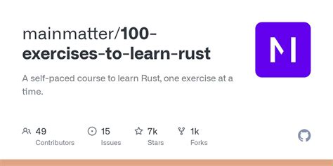 Github Mainmatter100 Exercises To Learn Rust A Self Paced Course To Venehsoftw Photo In
