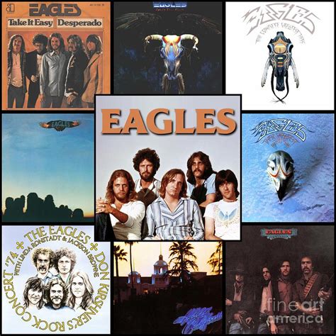 Eagles Rock Band The Best Albums Digital Art By Michael Rojas Fine