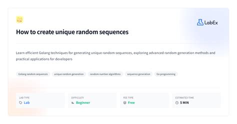 How To Create Unique Random Sequences Labex