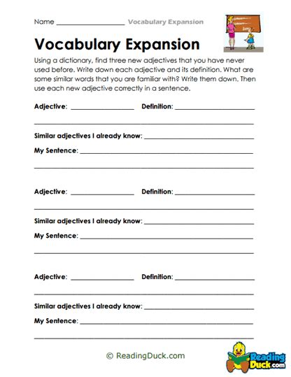 Extended Meaning Worksheets