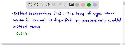 Solveddefine Critical Temperature And Critical Pressure