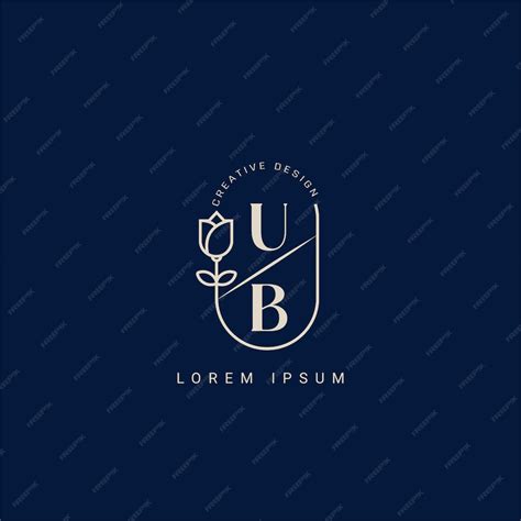Premium Vector Letter Ub Or Bu Creative Logo With Beauty Floral