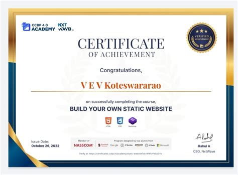 E V Koteswararao Vemulakonda On Linkedin Ccbp Nxtwave Frontend Fullstackdevelopment Coding