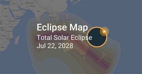 Total Solar Eclipse On Jul 22 2028 Path Map And Times