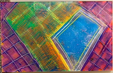 Teal Rocco Painted Plexiglass Poster Museum