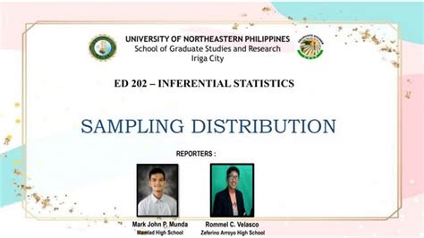 Sampling Distribution Ppt Pptx Physics Science
