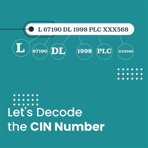 Lets Decode The Cin Number Infographic