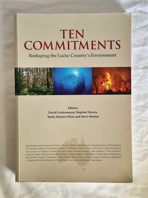 Ten Commitments By David Lindenmayer Et Al Morgans Rare Books
