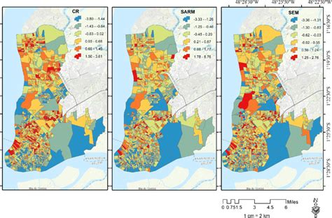 Residual Maps For The Classical Regression Cr Spatial Download Scientific Diagram