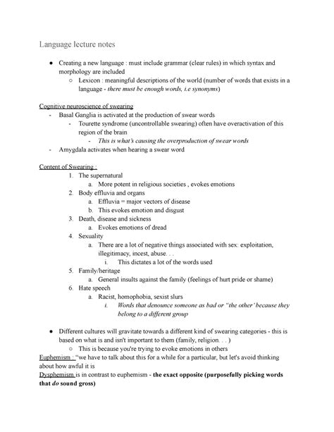 05 Language Lecture Notes Language Lecture Notes Creating A New