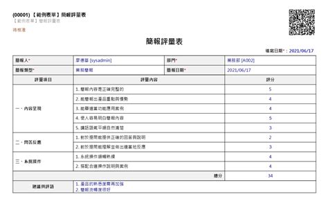 HR表單範例 簡報評量表 101EIP net