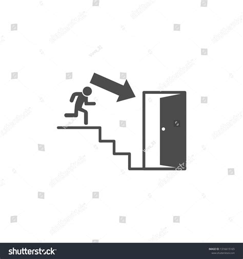 Exit Icon Logout Output Outlet Out Stock Vector Royalty Free